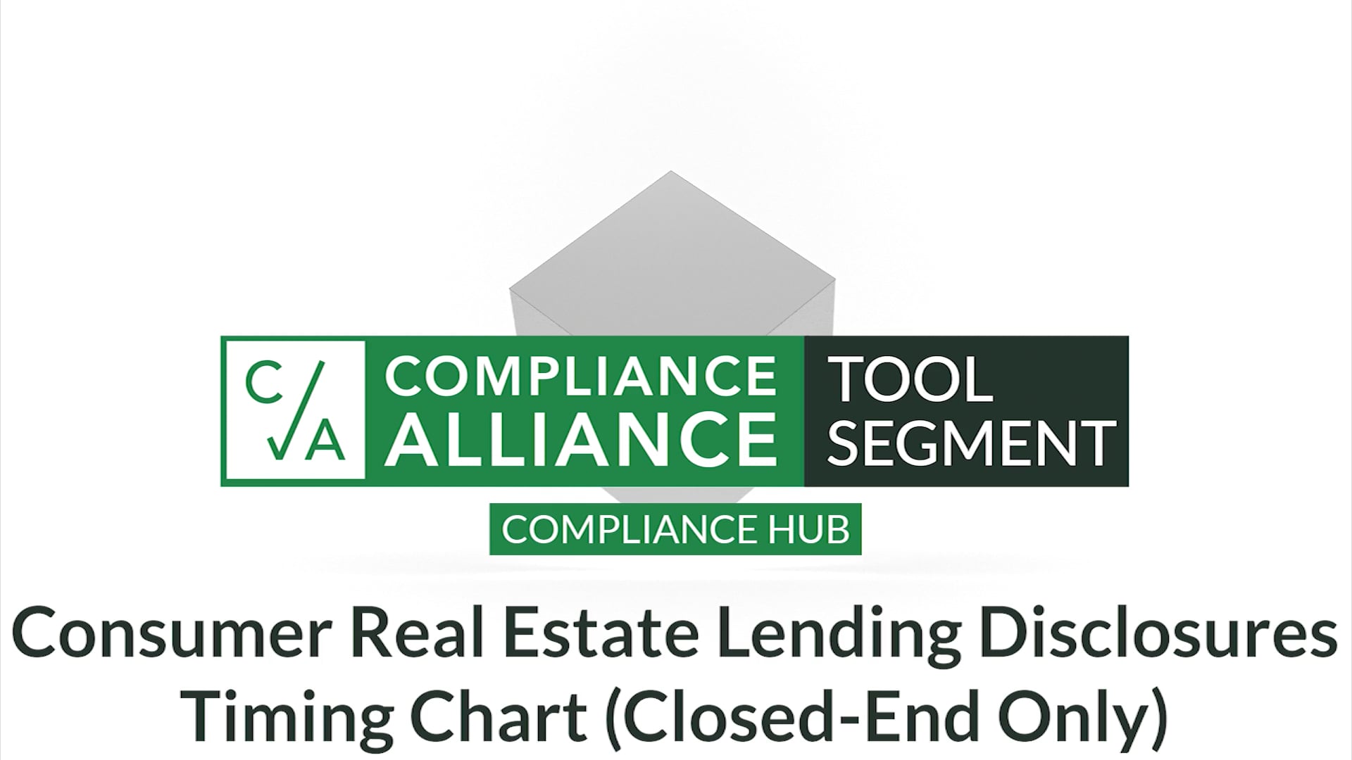 Consumer Real Estate Lending Disclosures Timing Chart (Closed-End Only ...
